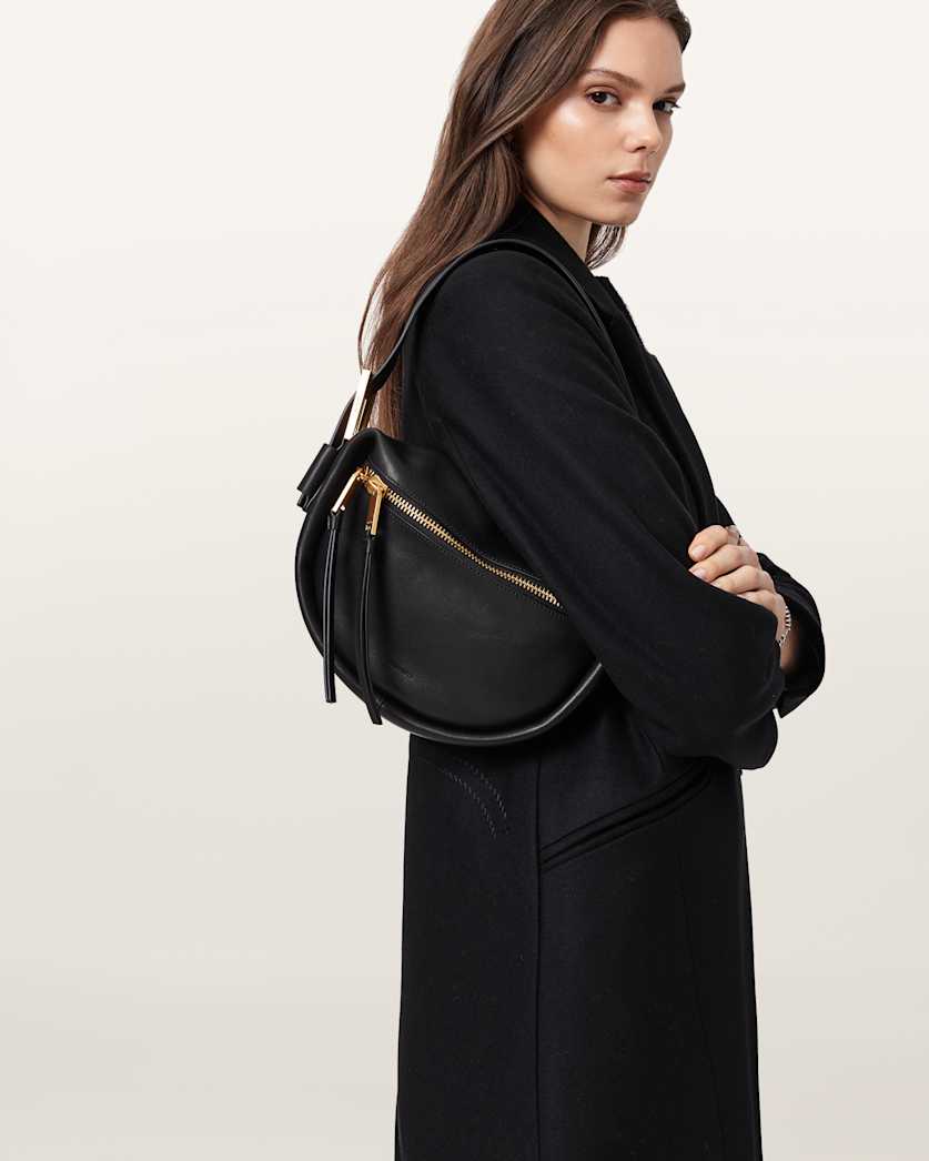 Noemie Mini Shoulder Bag Black | ALLSAINTS